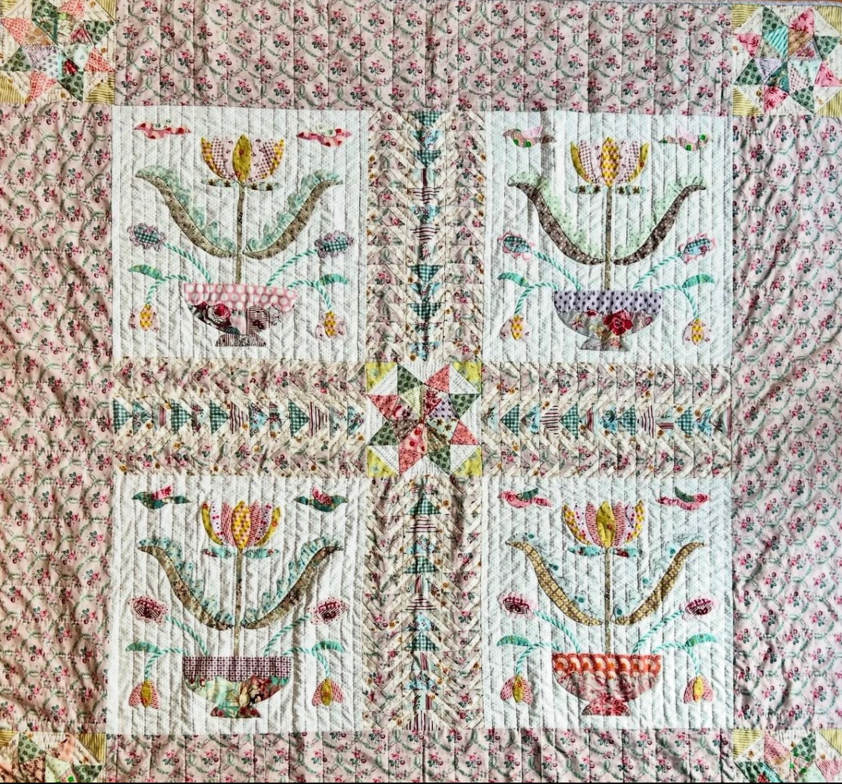 Patterns, Books, Templates - Lily of the Vase Quilt Pattern – Tamborine ...