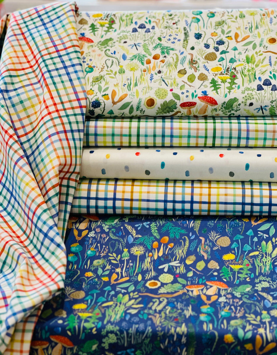 Fabric - Spots - (2169) Multicoloured Elongated Spots on Vanilla ...