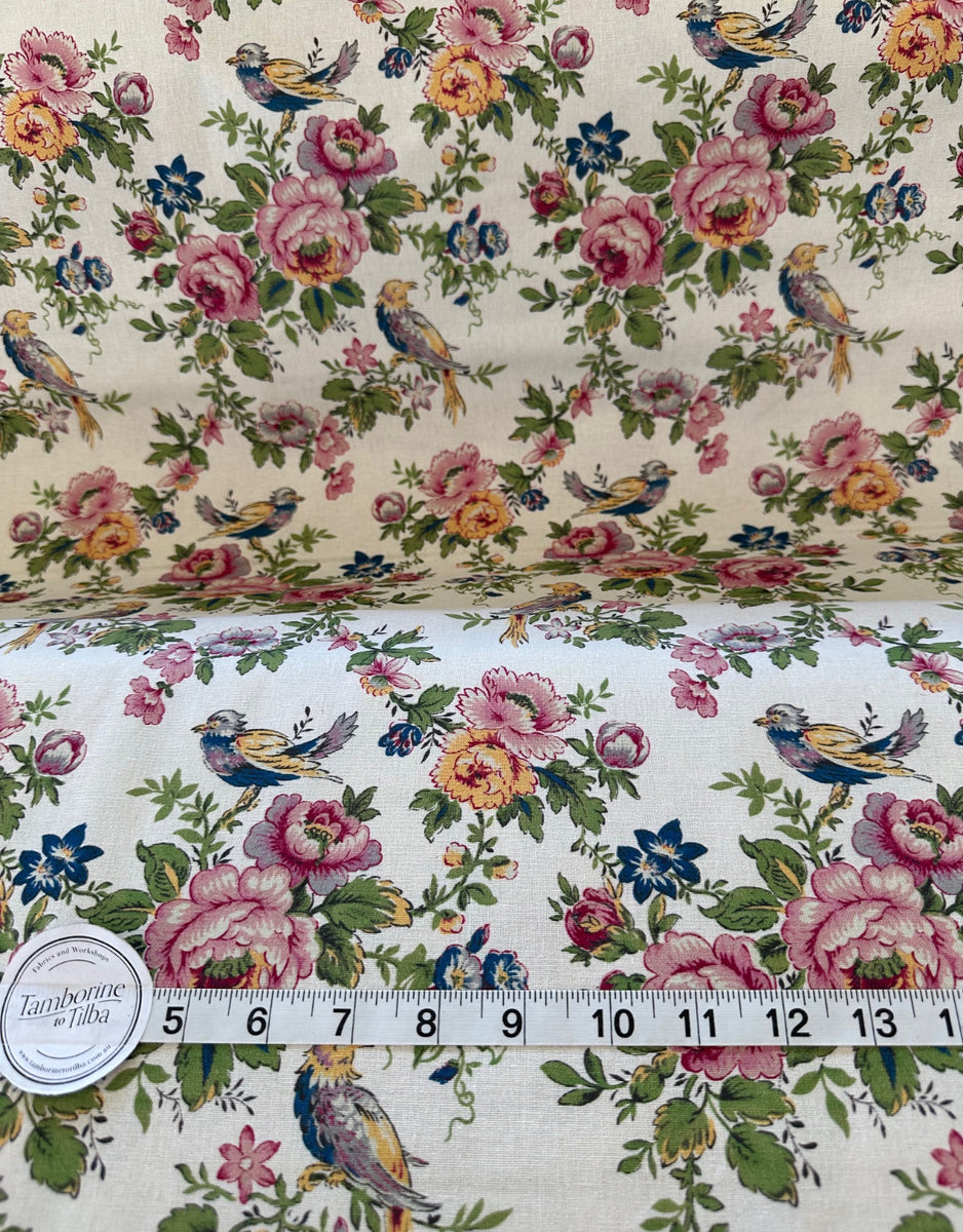 Fabric - Floral - (2179) Judy Newman’s Milkwood - Beautiful Blousey Fl ...