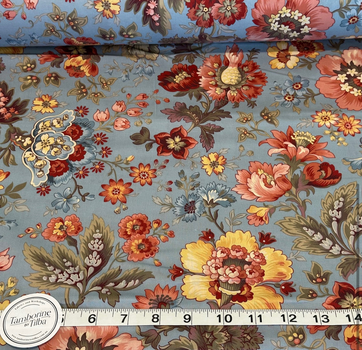 Fabric - Floral - (3425) Farmer’s Daughter Extra Wide Autumn Toned Flo ...