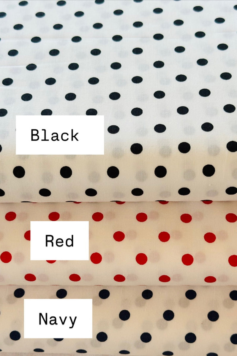 Fabric - Spots - (2386) Black on White – Tamborine to Tilba