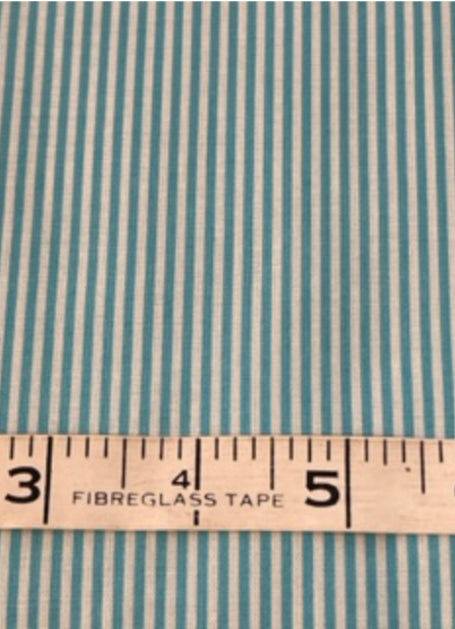 Fabric - Yuwa - Turquoise Fine Stripe – Tamborine to Tilba