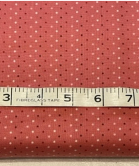 Fabric - Spots - Light & Dark Spots on Coral Background – Tamborine to ...