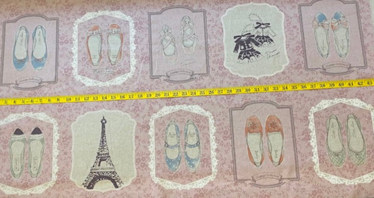 Fabric - Conversations - Shoes on Pink – Tamborine to Tilba
