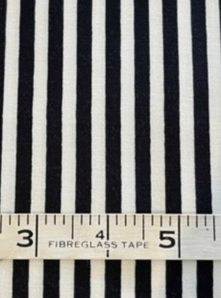 Fabric - Yuwa - (1892) Black & White Stripe – Tamborine to Tilba