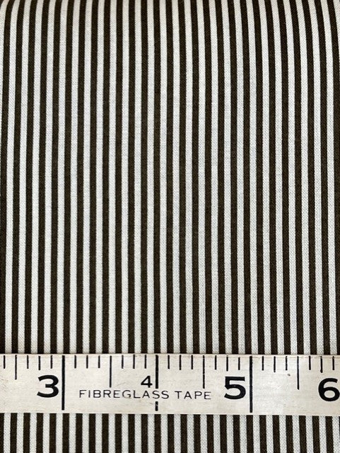 Fabric - Yuwa - Fine Brown & White Stripe – Tamborine to Tilba